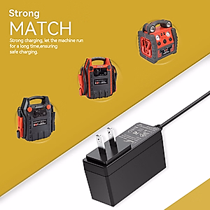 Omilik 6FT AC Adapter Fits for CEN TECH 5 in 1 Portable Power Pack # 60703 Jump Starter CEN TECH 4 in 1 3 in 1 Portable Power Pack # 69401 60657 Charger 4 in 1 Jump Starter Item# 39954 8884 CEN TECH