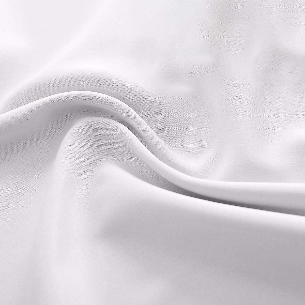 DONREN Greyish White Window Curtain Panels - 42 Width x 84 Length 2 Panels Thermal Insulated Rod Pocket Room Darkening Curtains for Bedroom