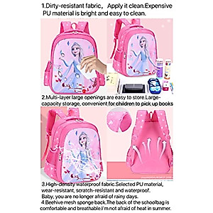 Schoolbags, primary school students, girls, kindergarten girls, kids backpacks (Pink)