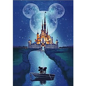 QUITEDEW Cartoon Diamond Painting Kits for Adults,Anime Diamond Art,Castle Diamond Painting.Home Interior Decoration Diamond Painting, Size 12 * 16 Inch.