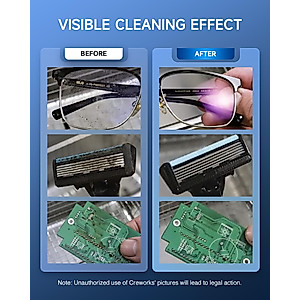 CREWORKS 3L Ultrasonic Cleaner, 0.8 gal Digital Sonic Cavitation Machine, 120W Stainless Steel Professional Jewelry Cleaner for Cleaning Tool Watch Glasses Retainer Denture Parts with Heater & Timer