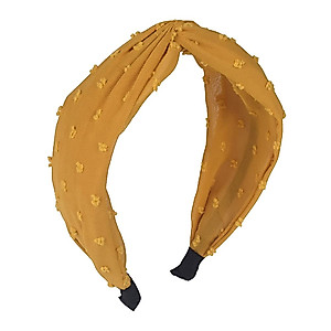 LifeDawn Knotted Wide Headbands for Women, 5Pcs Cross Knot Hair Hoop Knot Headbands Womens Elastic Turban Boho Bandeau Hair Accessories for Washing Face