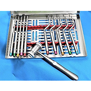 New Premium German Grade Sinus Lift Osteotomes Kit Straight Off Set Concave Mead Mallet Cassette Dental-A