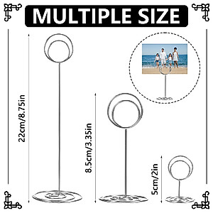 Lemecima 36 Pieces Table Number Holders 3 Size Place Card Holder Name Numbers Menu Memo Note Card Picture Photo Holder Clip Stand Table Sign Holders for Wedding Anniversary Party Display