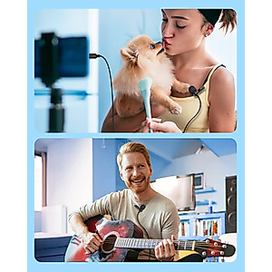 Lavalier Microphone USB C Professional Lapel Clip-on Mic Omni Condenser Little Lav Mic for Video Recording External Noise Cancel Mic for Youtube Vlog ASMR Interview on Android Type-C Device (6.6ft)