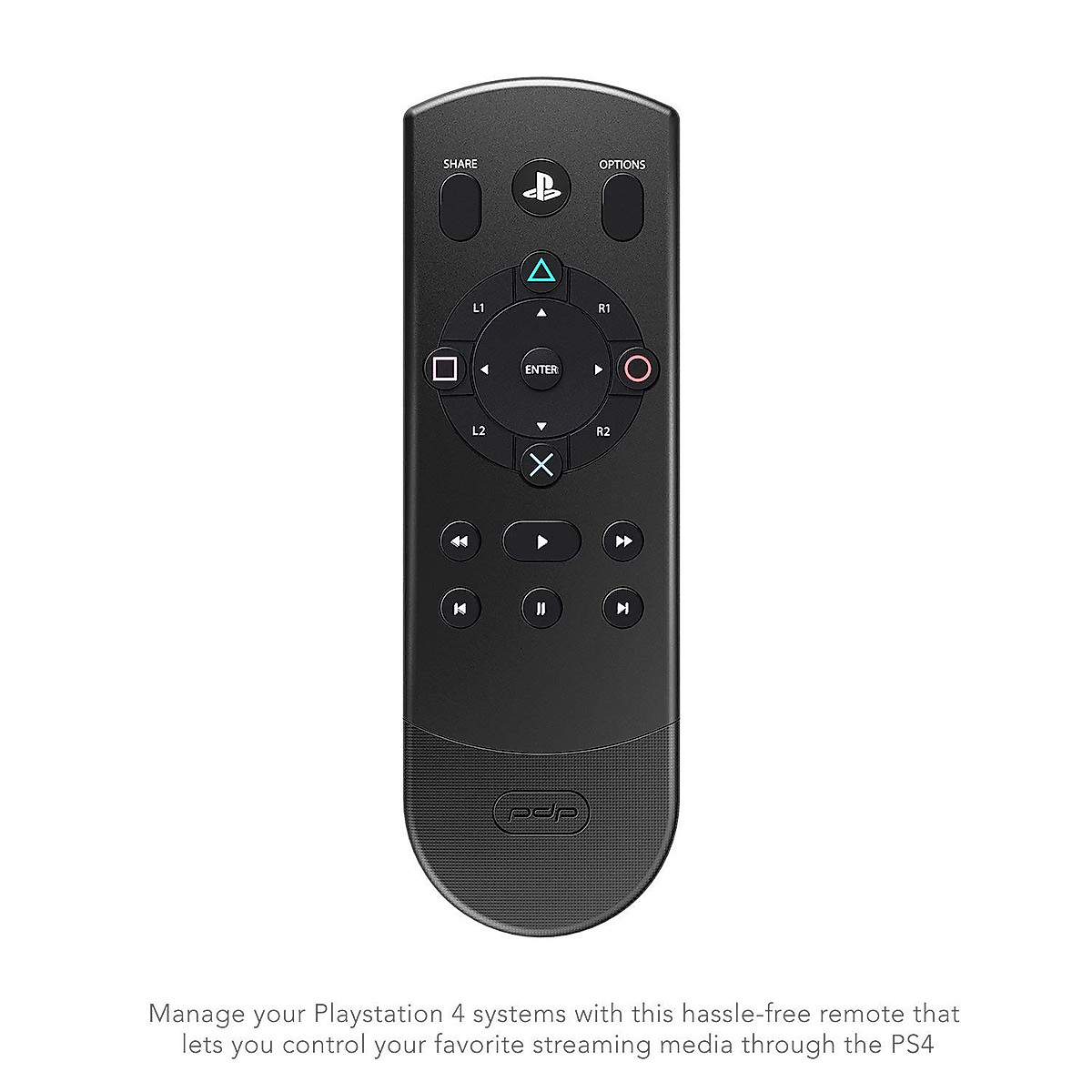 PDP 051-075-NA Bluetooth Enabled Media Remote Control for Playstation 4 (Renewed)