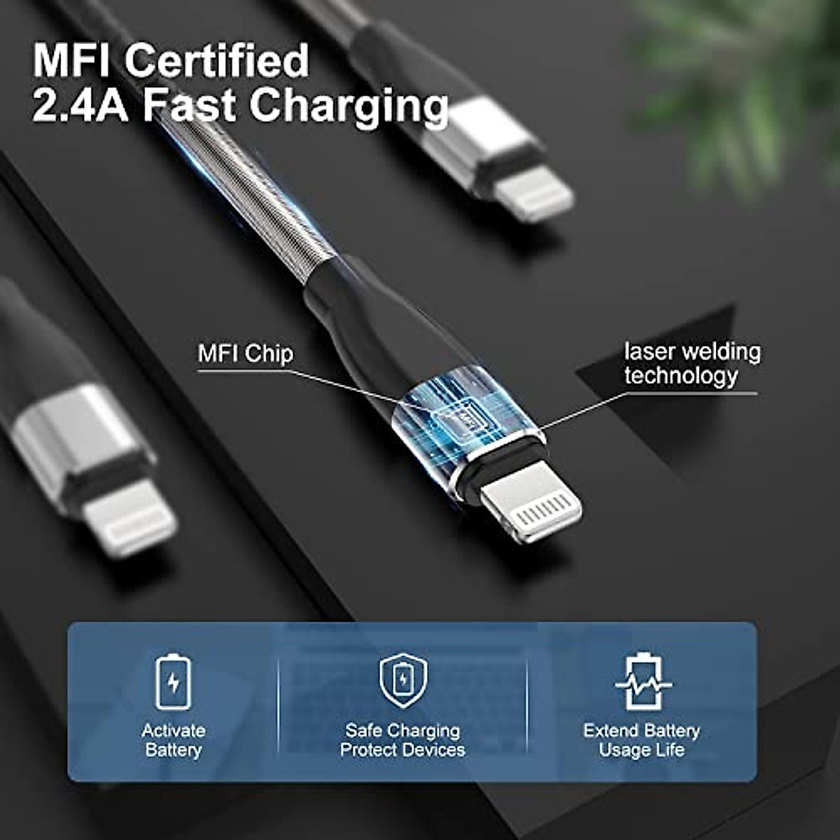 for iPhone Charger 6 feet,6ft USB iPhone Charging Cable Cords,Long Apple Phone Charging Cord Lightning Cable 6 Ft for [Apple MFi Certified] Apple Products-iPhone 12 11/11Pro/11Max/X/XS/XR/8/SE(2Pack