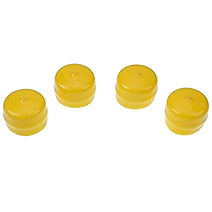 LSSOCH 4PCS Axle Yellow Cap Bearing Cover M143338 Compatible with John Deere 105 D100 D105 D110 D125 L105 L108 L110 L120 L130 LA100 LA105 LA110 LA115 X300 X304 X520 Lawn Mower and Lawn Tractor