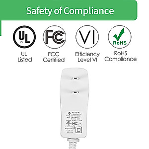 Secckuty DC 24V 500mA 0.5A Power Supply Adapter for Room Humidifier and Oil Diffuser, Replacement Power Adatper for Air purifiers,5.5 * 2.1mm Tip 5.9FT/1.8M Power Cord,UL Listed