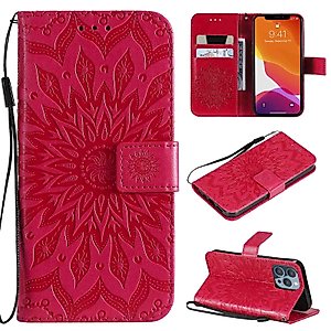 Fansipro Phone Cover Wallet Folio Case for Oppo Reno 6 PRO Plus 5G, Premium PU Leather Slim Fit Cover for Reno 6 PRO Plus 5G, 2 Card Slots, Exact Fitting, Red