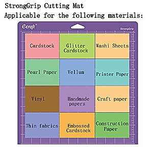 Ecraft Cutting Mat for Cricut Explore One/Air/Air 2 Maker（StrongGrip/StandardGrip/LightGrip,12X24inch 3 pack) Variety Adhesive Quilting Cut Mats Replacement for Crafts、Sewing and All Arts.