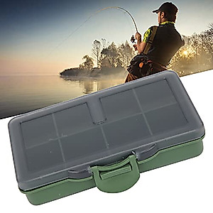 01 Fishing Lure Boxes, PP Plastic Fishing Accessory Box Bait Storage Case Fishing Tackle Accessory Box Mini for Fishing(8 Cells)