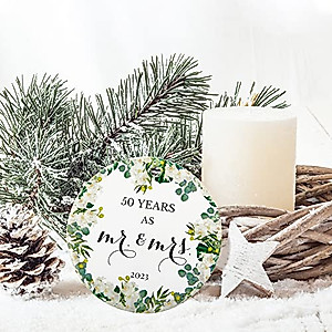 50 Year Anniversary Ornament 2023, 50th Anniversary Collectible Holiday Christmas Ornaments, 50 Years as Mr and Mrs Wedding Anniversary for Parents,Couple, Christmas Tree Ornaments 2023