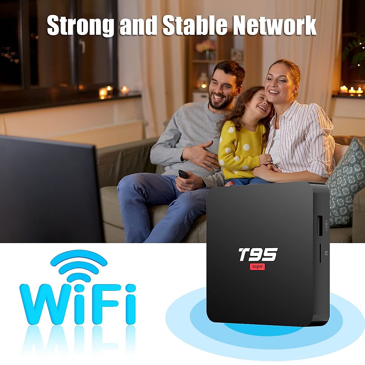BL Android TV Box T95 Super Android 10.0 TV Box with Air Mouse Remote ControlVoice Remote