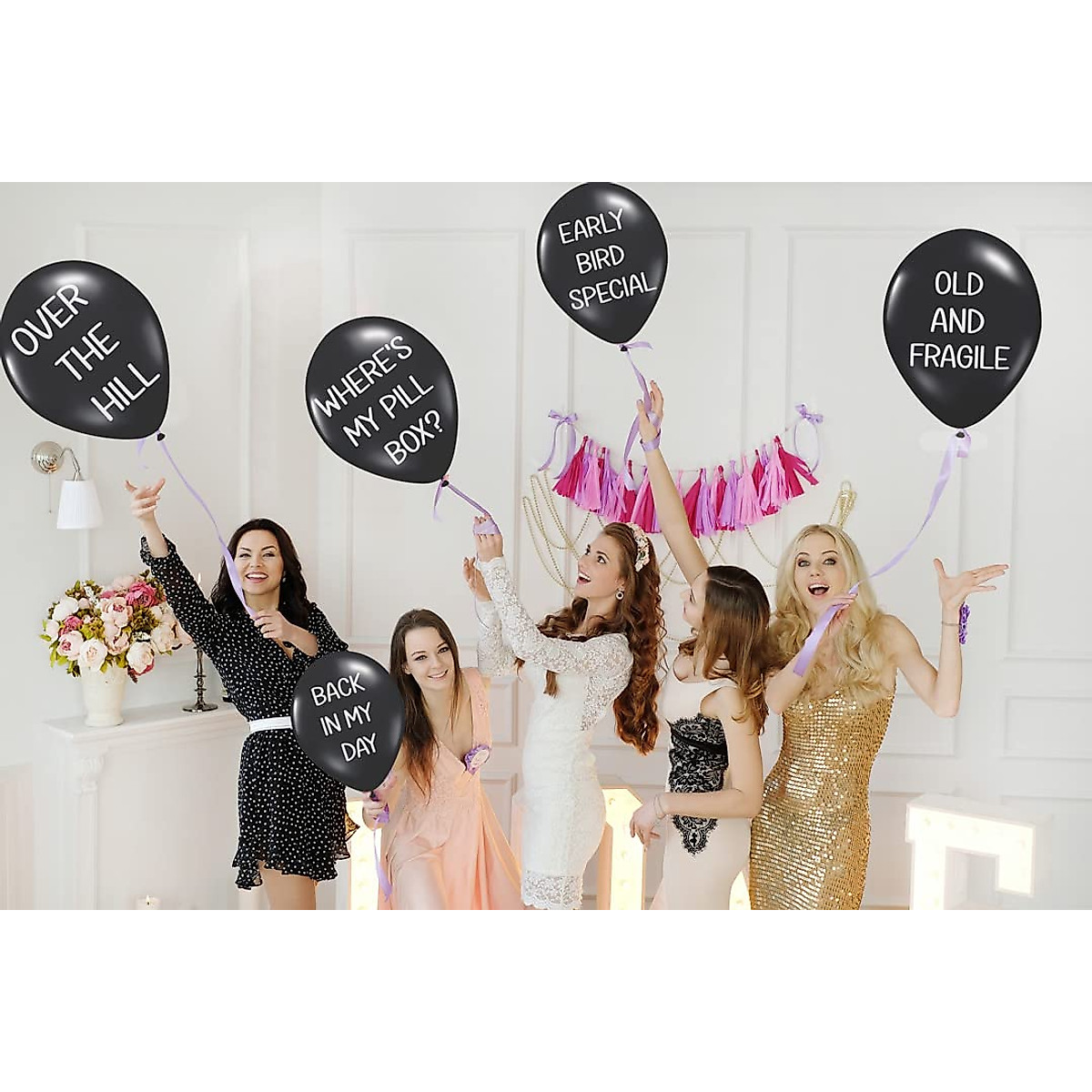 Funny Abusive Balloons | Fun Decoration for Adult Birthday Party (8 Pack Rated E)