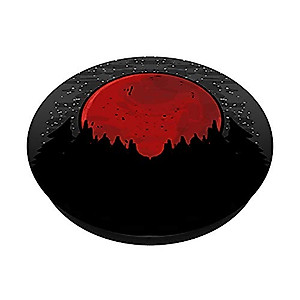 Red Blood Moon Black Night Sky Lunar Eclipse Space Gift PopSockets PopGrip: Swappable Grip for Phones & Tablets