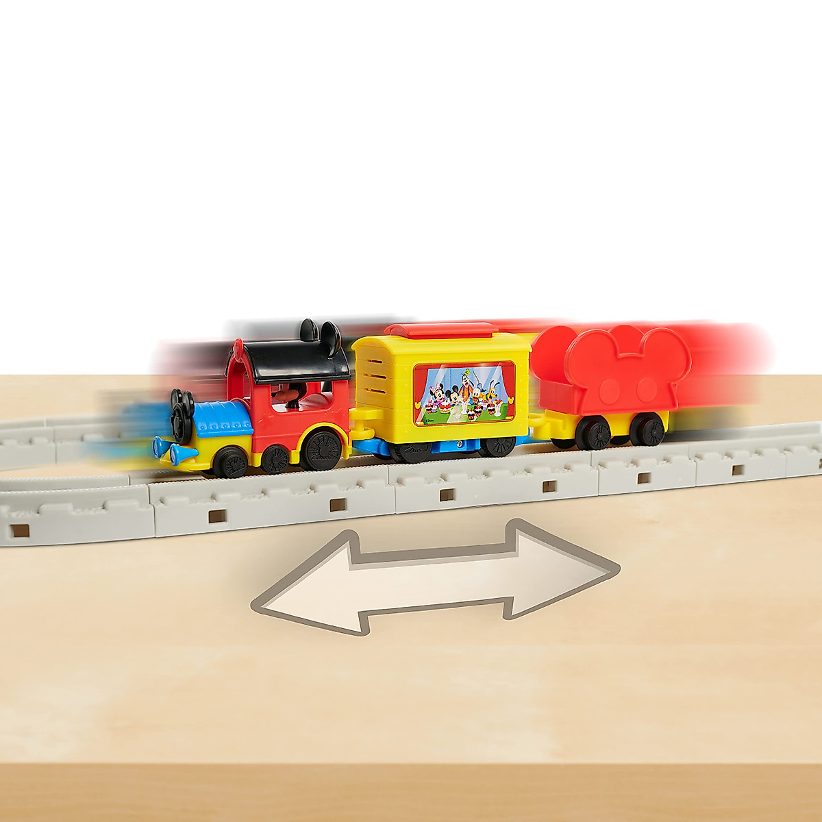 Disney Junior Mickey Mouse Around Town Track Set, 35-piece Remote Control Toy Train, Officially Licensed Kids Toys for Ages 3 Up, Amazon Exclusive