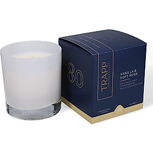 Trapp - No. 80 Vanilla & Soft Musk - 7 oz. Signature Candle - Aromatic Home Fragrance with Earthy Scent of Warm Baltic Amber, Cedarwood Musk, & Vanilla