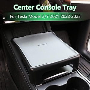 FanpBow Tesla Model 3 Model Y Center Console Desk, Tesla Table for Eating, Stable Working & Food Eating Table for Tesla Car, Holding Your Essentials During Road Trips, Autopilot (Fit 2023 2022 2021)