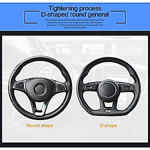 LoyaForba Car Steering Wheel Cover, Breathable Striped Mesh Auto Steering Wheel Protector, Universal Elastic Anti-Slip 15 inch for Men Women, Car Interior Accessories Fit for Most Vehicles (Pink)