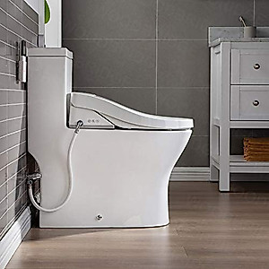 WOODBRIDGE Luxury, Elongated One Piece Toilet with Advanced Bidet Seat, T-0022, White