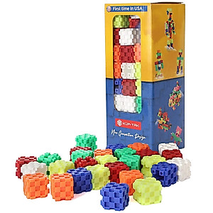 Küp-Tak Building Blocks for Kids Boys Girls-36Pcs Building Toys Set for Ages 3 & Up
