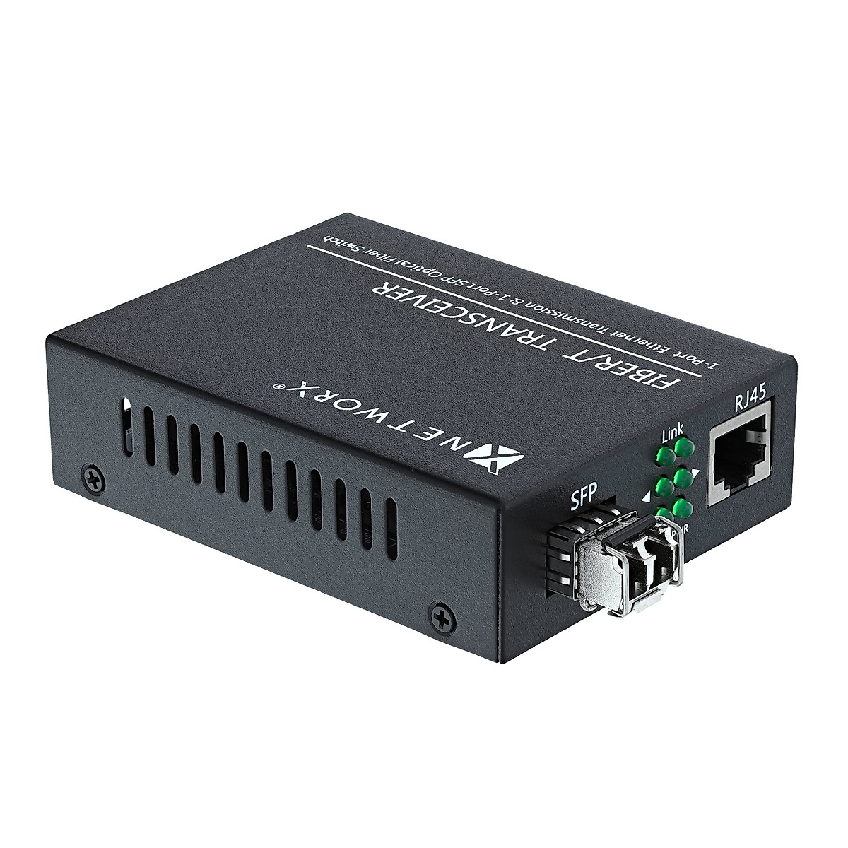 Networx® Gigabit Ethernet Fiber Media Converter - UTP to 1000Base-SX - LC Multimode, 5...