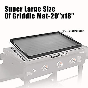 Fatyehx 28 inch Griddle Silicone Mat, Heavy Duty Food Grade Grill Mat cover For 28" Blackstone, Grilling Top Covers Griddle Accessories Outdoor Protector, Handy Waterproof Griddle Preserves.