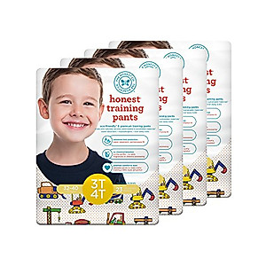 The Honest Company Training Pants, Construction Zone, 3T/4T, 92 Count