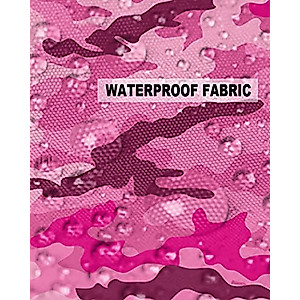 Funnywall88 Waterproof Throw Pillow Covers Set of 2 Camouflage Netting Camo Pink Couch Pillow Cases Outdoor Sofa Cushion Cover Home Decor for Bed Living Room, 20" x 12"