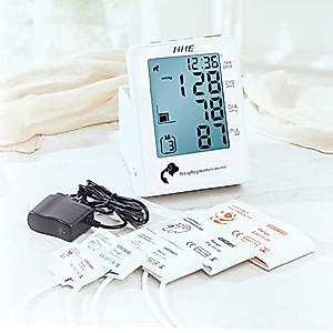 HHE Electronic Vet Use SphygmomanometerAutomatic Animal Vet Use Blood Pressure Monitor Tonometer 5 Cuffs Cat/Dog/Horse/Hamster (White)