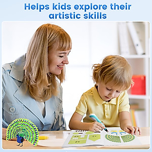 3D Pen Stencils, 20 Pages 40 Patterns 3D Drawing Book Templates, with a Reusable Transparent PVC Drawing Board, 3D Art Pen Accessories for Kids Ages 8-10 and Adults Starter for 3D Printing Pen