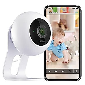 winees Indoor Security Camera, Baby Monitor Wi-Fi Smart Home IP Camera with Motion Detection,2-Way Audio, 2.4GHZ, Night Vision, Multi Installation Cam for Pet, Baby Works with Alexa