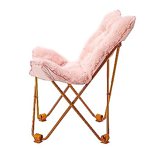 Urban Shop Mongolian Butterfly Chair, Blush