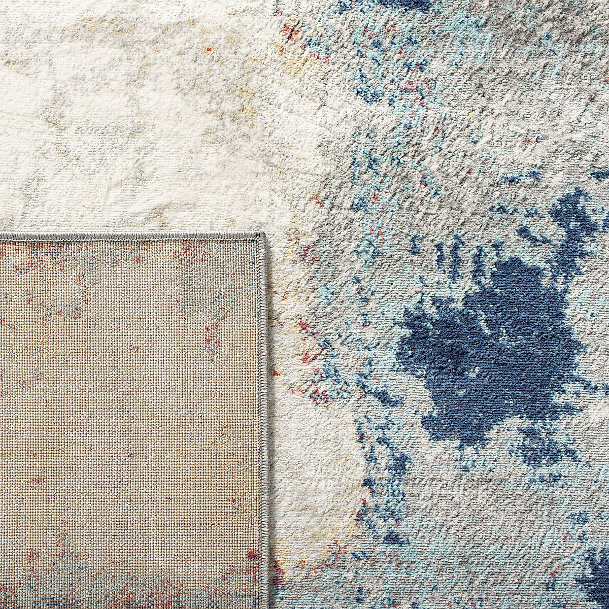 SAFAVIEH Jasper Collection Runner Rug - 2' x 12', Grey & Red, Modern Abstract Design, Non-Shedding & Easy Care, Ideal for High Traffic Areas in Living Room, Bedroom (JSP101C)