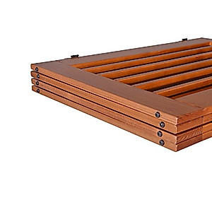 BarkWood Pets Freestanding Wood Pet Gate Extension Panel, 24" x 24" H, Chestnut