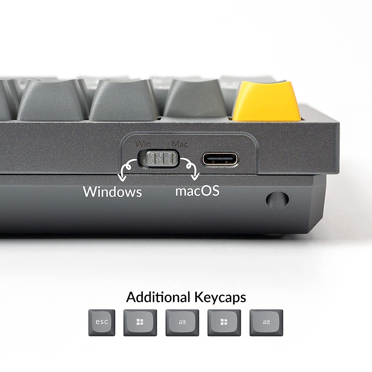 Keychron Q6 Wired Custom Mechanical Keyboard, QMK/VIA Programmable Macro, Full-Size Aluminum RGB Backlit, Double Gasket Hot-Swappable Gateron G Pro Brown Switch Compatible with Mac Windows Linux-Grey