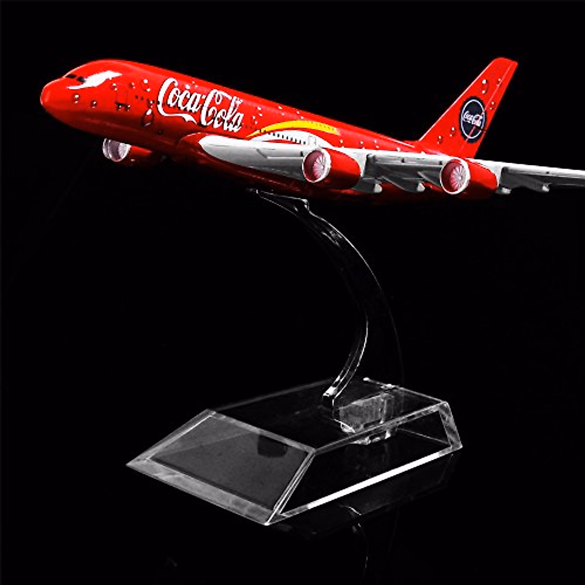 24-Hours Coca Aerospace A380 Alloy Flying Model Aircraft Child Birthday Gift Plane Models chiristmas Gift 1:400