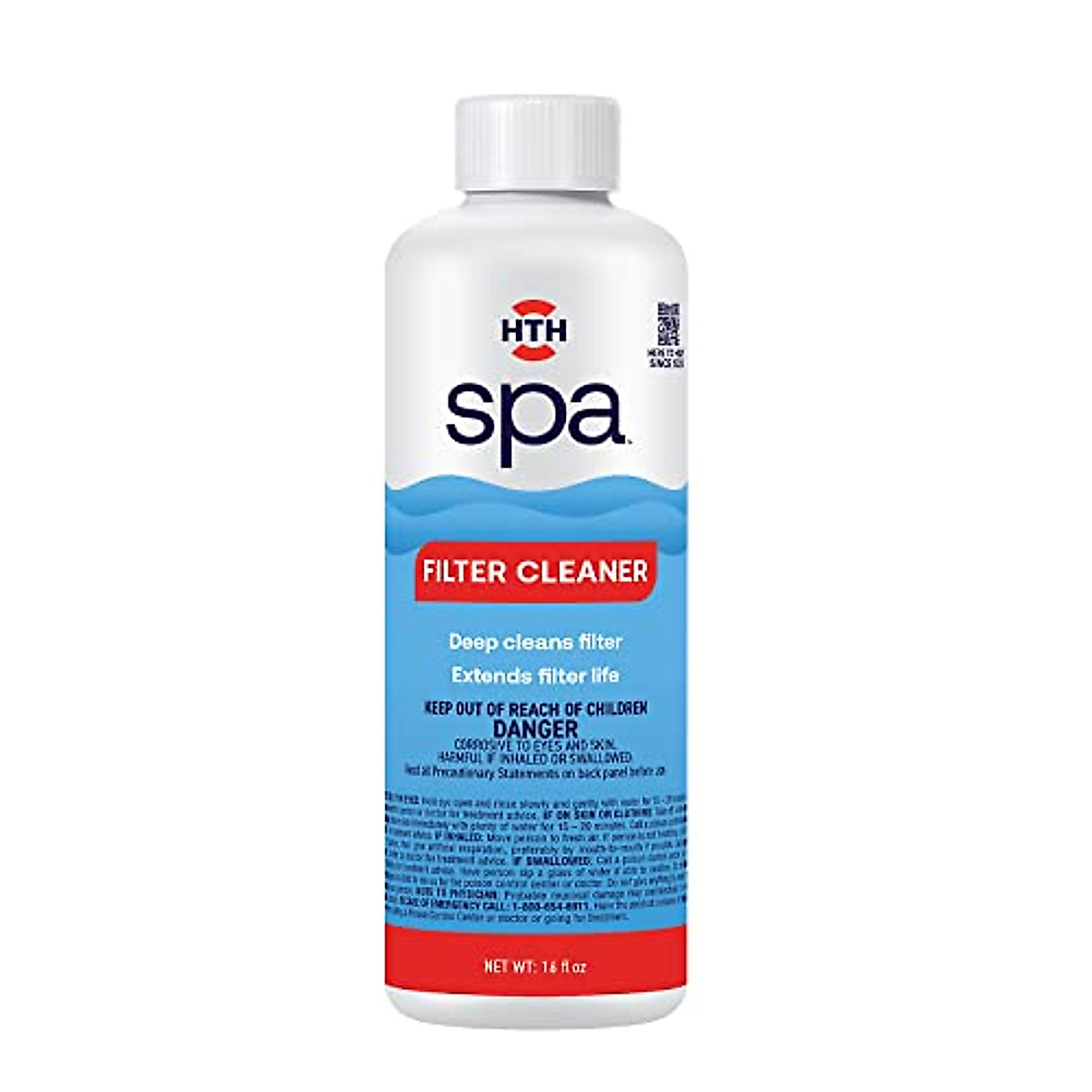 HTH Spa Care Filter Cleaner, Spa & Hot Tub Chemical Deep Cleans Filter, Extends Filter Life, 16 oz & Care Defoamer, Spa & Hot Tub Chemical Eliminates Foaming, Softens Water, 16 oz