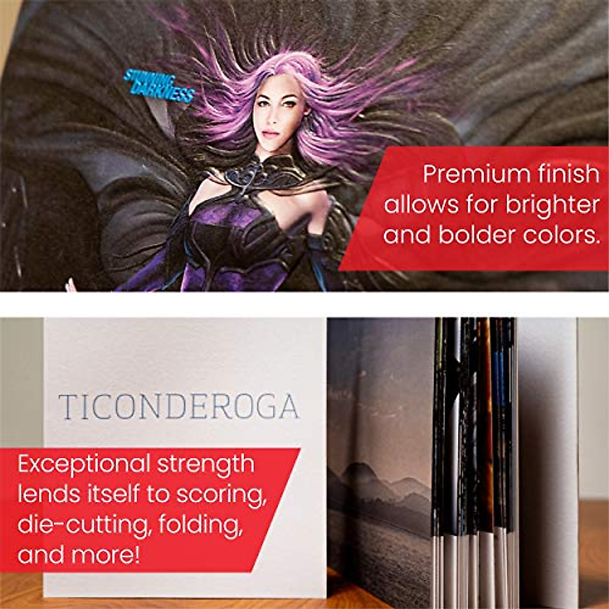 Accent Opaque White 8.5” x 11” Cardstock Paper, 80lb, 216gsm – 250 Sheets (1 Ream) – Premium Smooth Heavy Cardstock, Printer Paper for Invitations, Cards, Menus, Business Cards – 131482R