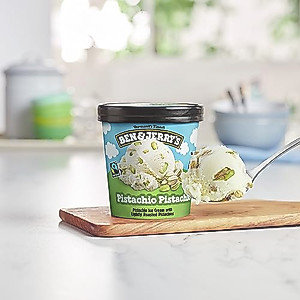 Ben & Jerry's Pistachio Pistachio Ice Cream Pint Non-GMO 16 oz
