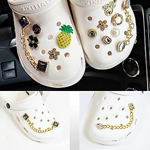 Bling Shoe Charms for Women and Girl Luxury Shoe Accessories with Rhinestone and Imitated Pearl Designer Jewelry Shoe Charms DIY Shoe Decoration