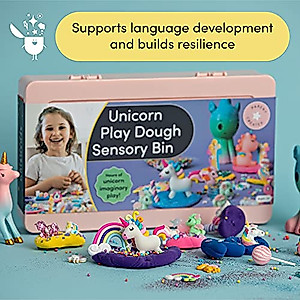 Unicorn Play Dough Sensory Bin