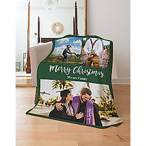 Novgarden Custom Blanket with Photo for Girlfriend/Boyfriend, I Love You Personalized Christmas for Couple Flannel Picture Throw Blankets