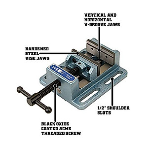 Wilton LP6 Low-Profile Drill Press Vise, 6" Jaw Width, 6" Jaw Opening, 2" Jaw Depth (11746)