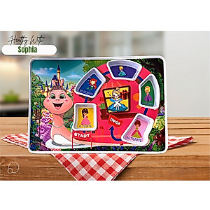 K'ONIJO Fun Picky Eaters Maze Plate Adventure: Unlock New Tastes, Follow the Path to the Hidden Treat! Fairy Princess Themed