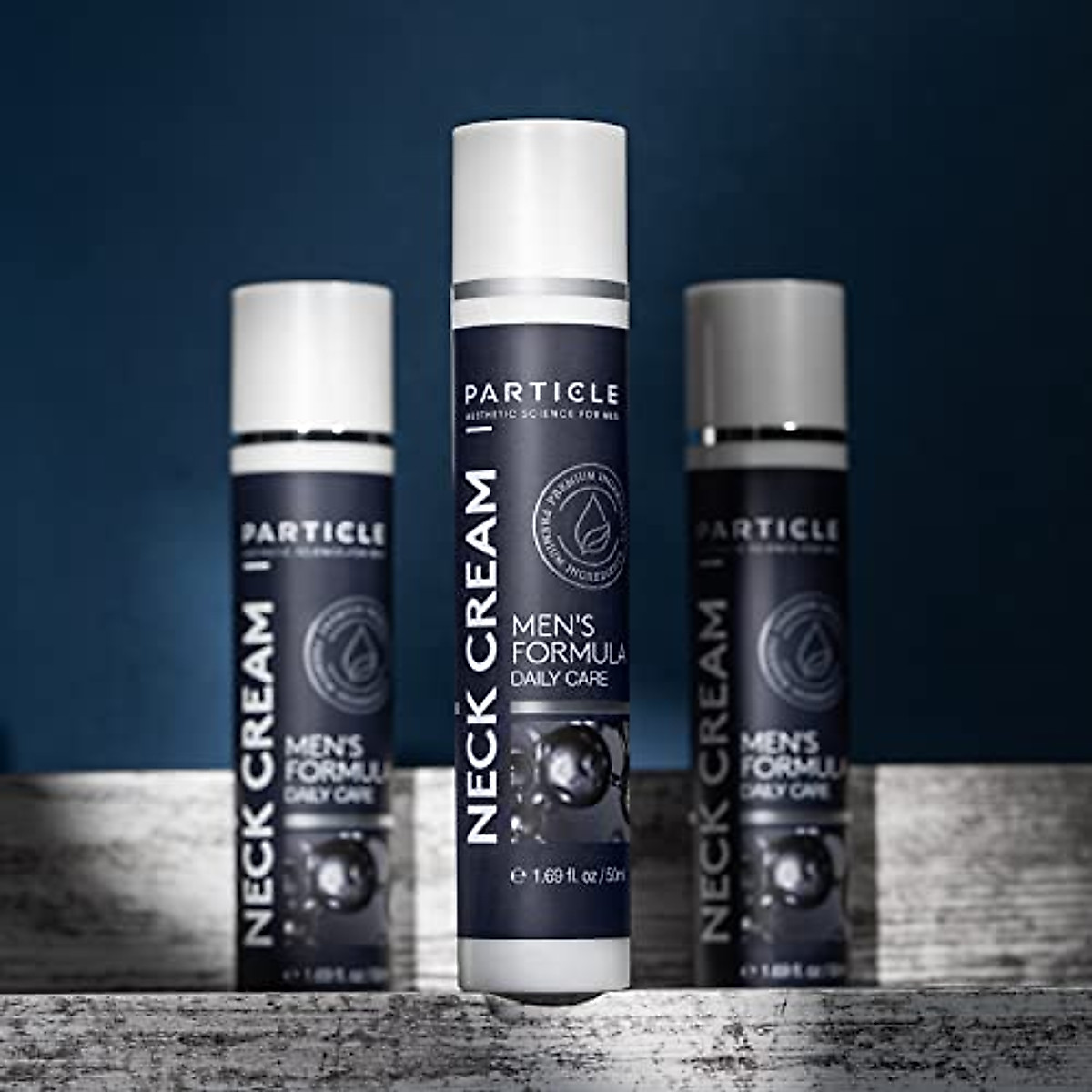 Particle Neck Cream for Men - Neck Firming Cream, Lift and Moisturize The Neck | Use on Saggy Skin or Turkey Neck | Anti Aging Triple Action Neck Cream with Collagen, Hyaluronic Acid, Retinol (50 ml)