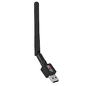 ASHATA USB Adapter 300Mbps, USB 2.0 Network Dongle with High Gain Antenna for PC/Desktop/Laptop/Tablet, 2.4GHz?802.11b/g/n, Support 2000, XP, Vista, 7,