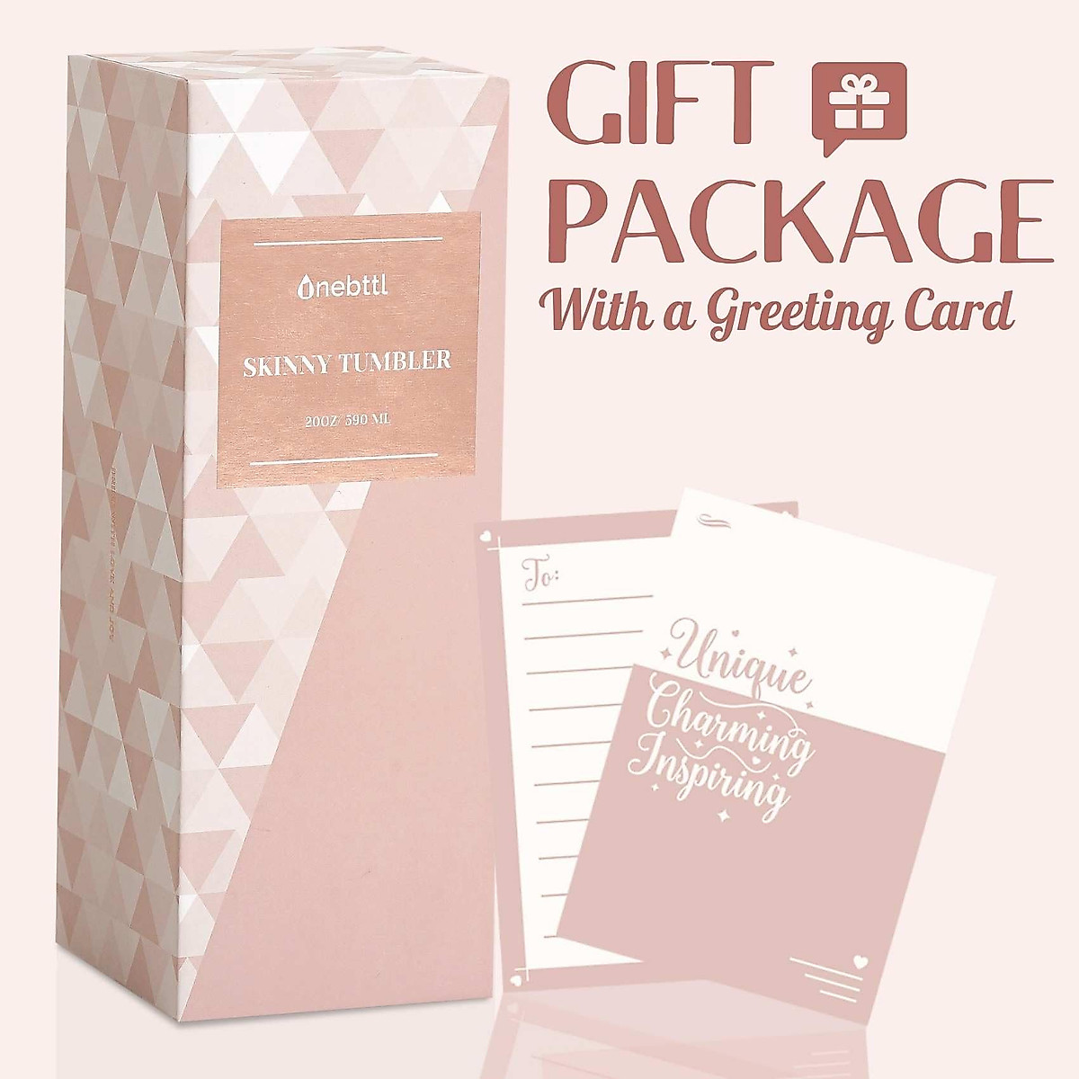 Onebttl Dance Teacher Appreciation Gift for Women, Her - & 5 6 7 8 Live Love Dance - Gifts For Dance Teachers - 20oz/590ml Stainless Steel Insulated Tumbler with Straw, Lid - (Rose gold)