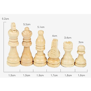 Multipurpose 11.8" Magnetic Wooden Folding Chess Set, Game Board Interior for Storage for Adults Beginner Chess Board